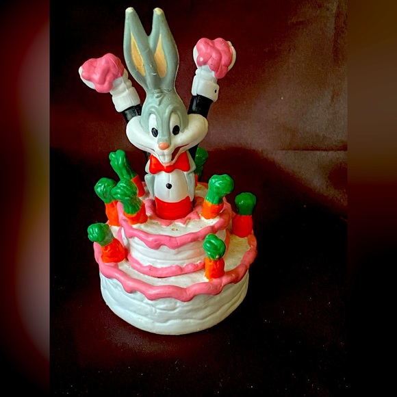 Holiday | Vintage 199 Pvc Bugs Bunny Birthday Cake Topper Looney Toons ...